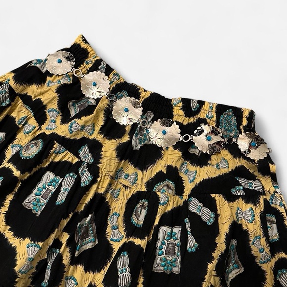 Skirts | Native American Skirt With Concho And Turquoise Print | Poshmark